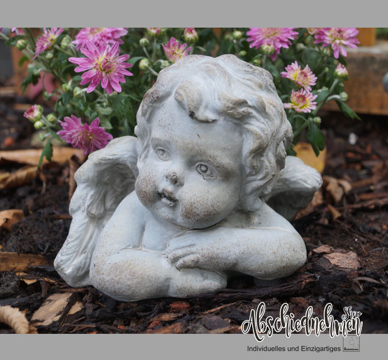 Kleiner Engel aufschauend